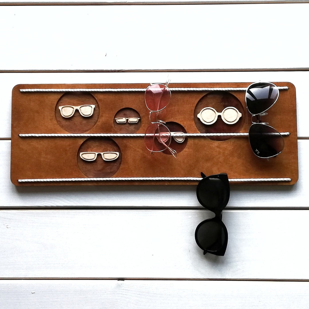 Wooden Sunglasses Rack Holder for Wall Sunglasses Holder - Etsy