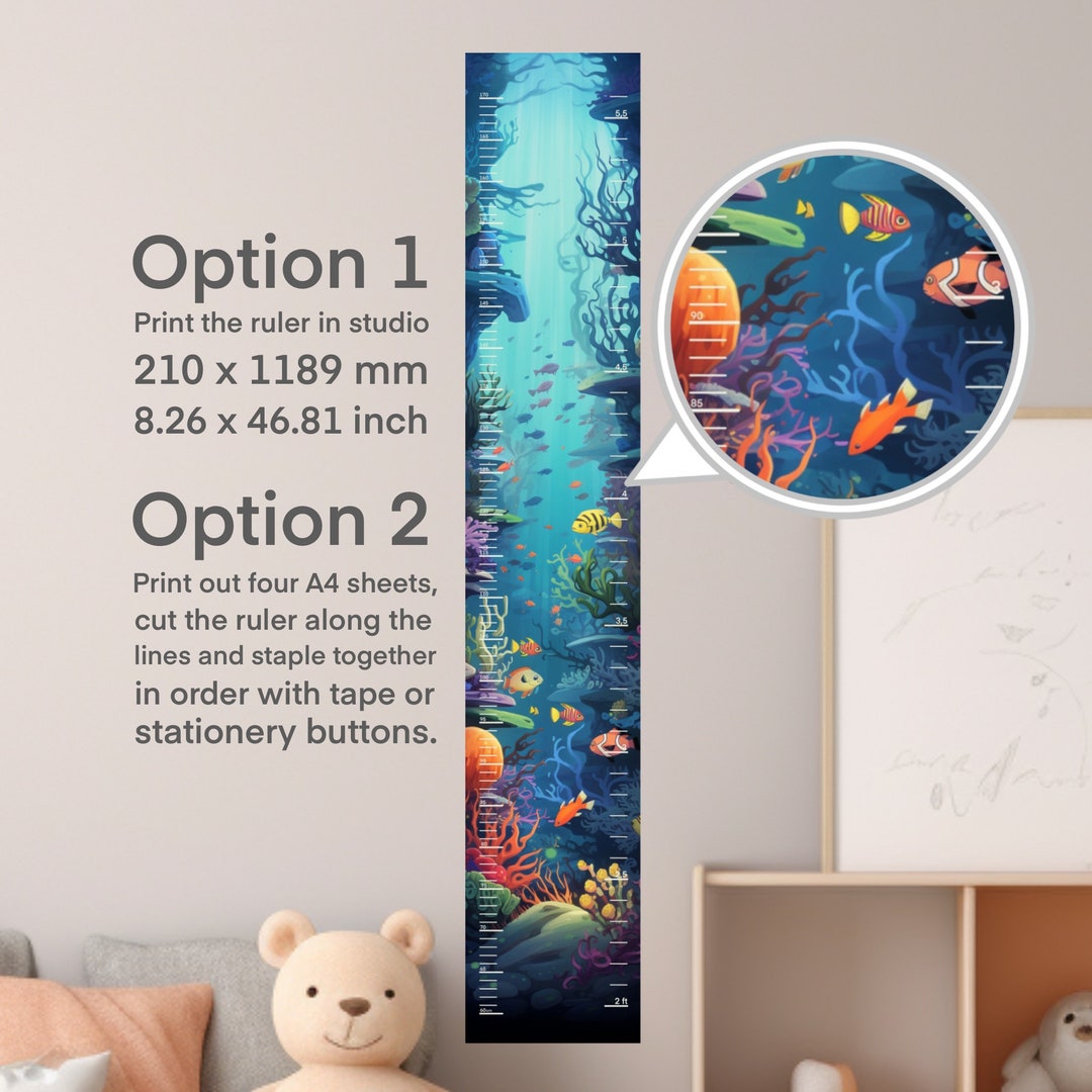 Printable Family Height Chart for Kids, Wall Height Growth Measure ...