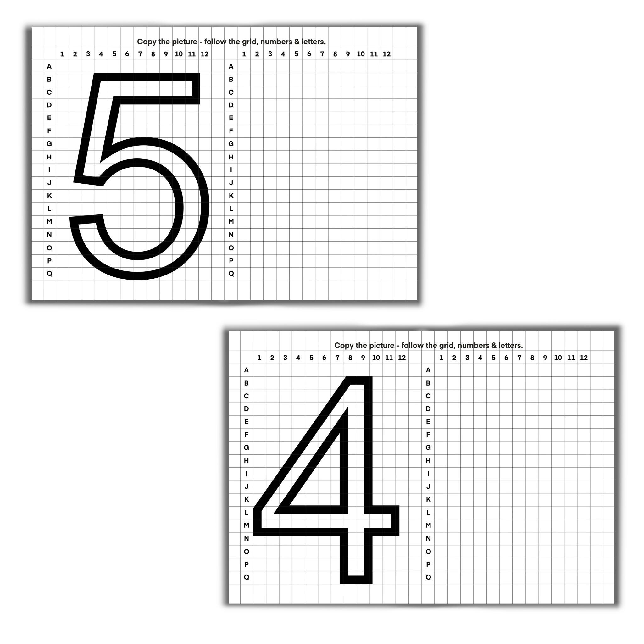 Numbers Art & Math Activity, Coordinate Grid Drawing (digital Download ...