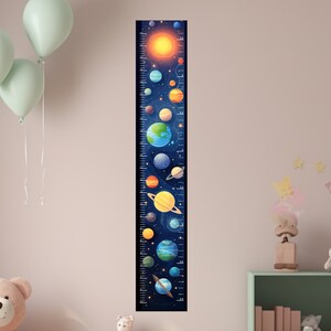 Printable Family Kids Growth Chart Poster for Wall, Height Chart for ...