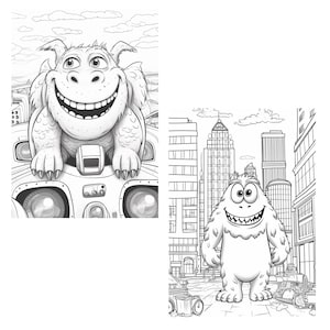 Monster Coloring Book for Kids, Monster Printable Coloring Pdf Coloring ...