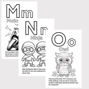 Alphabet Coloring Activity Book for Kids, Learn Numbers and Letters ...