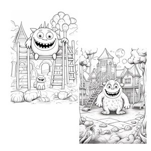 Monster Coloring Book for Kids, Monster Printable Coloring Pdf Coloring ...