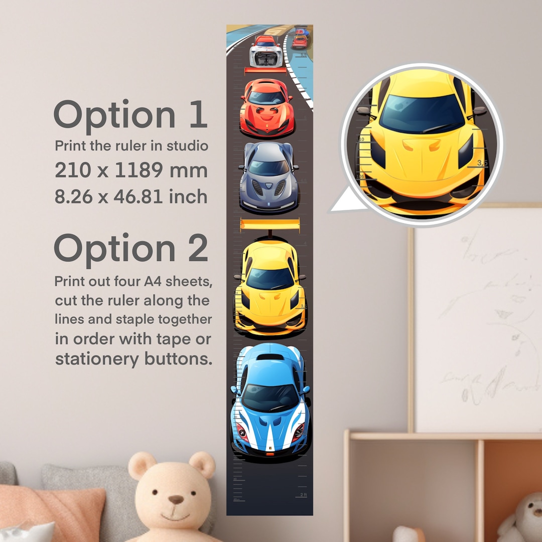 Printable Family Growth Chart Poster for Children, Height Chart for ...