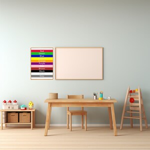 Printable Colors Sheet for the Wall, Print A4, A5 Size. Preschool ...