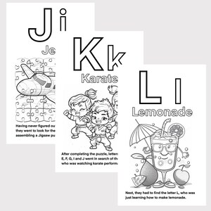 Alphabet Coloring Activity Book for Kids, Learn Numbers and Letters ...