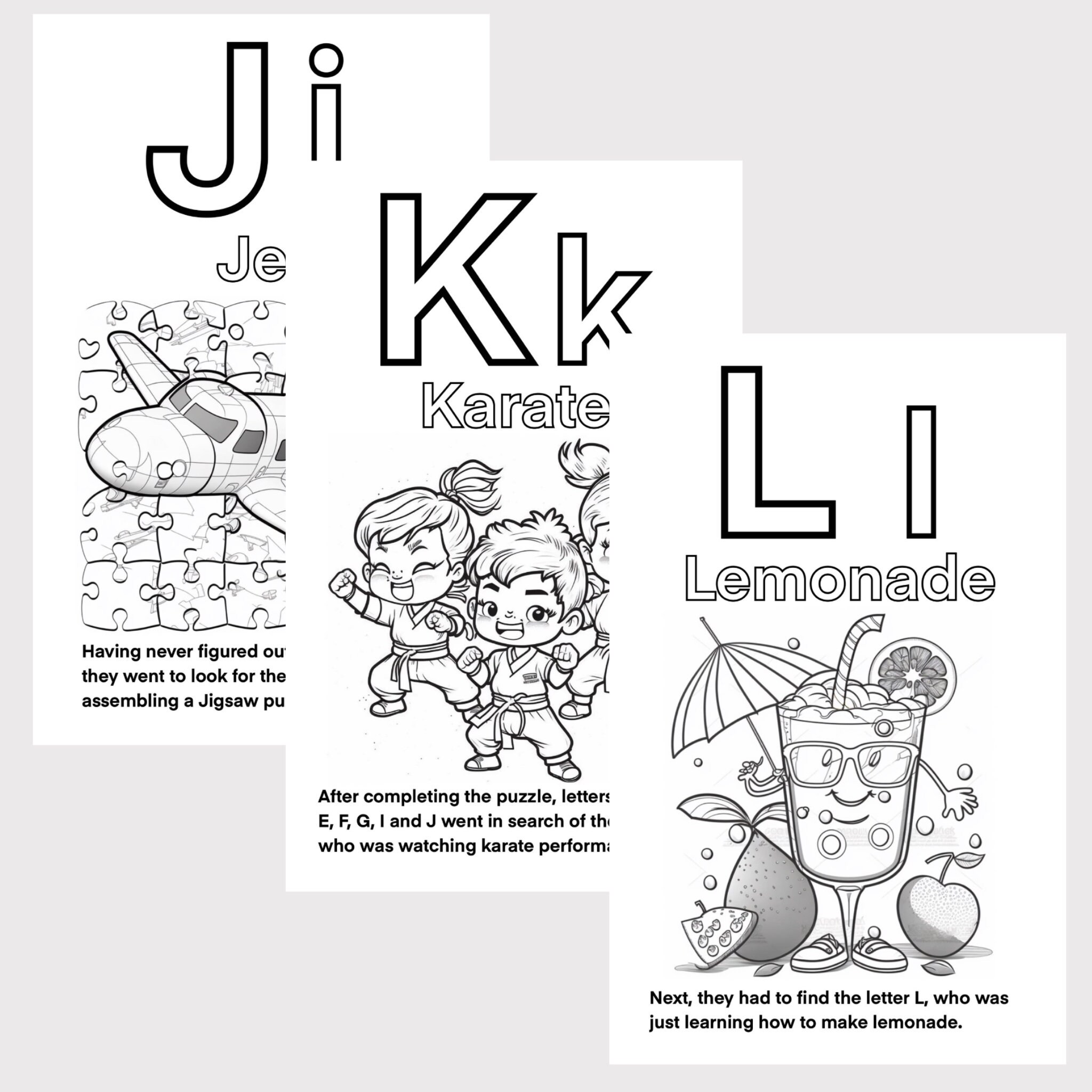 Alphabet Coloring Activity Book for Kids, Learn Numbers and Letters ...