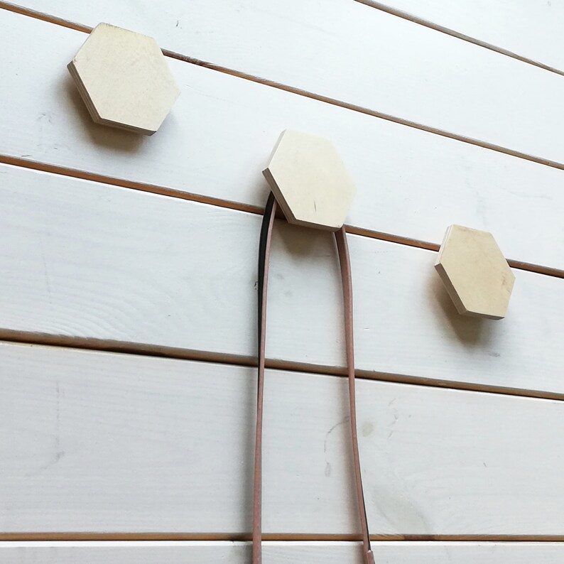 Set of 5 Wall Mounted Hooks Wall Hooks Modern Coat Hanger | Etsy