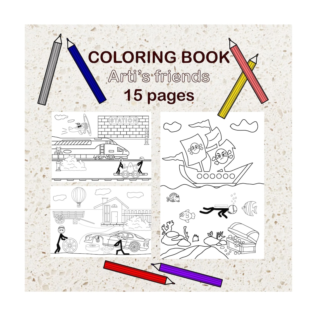 Adult and Children Coloring Pages Printable Pdf, Digital Download ...