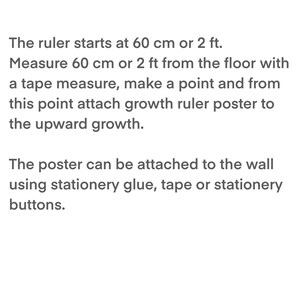 Printable Family Kids Growth Chart Poster for Wall, Height Chart for ...