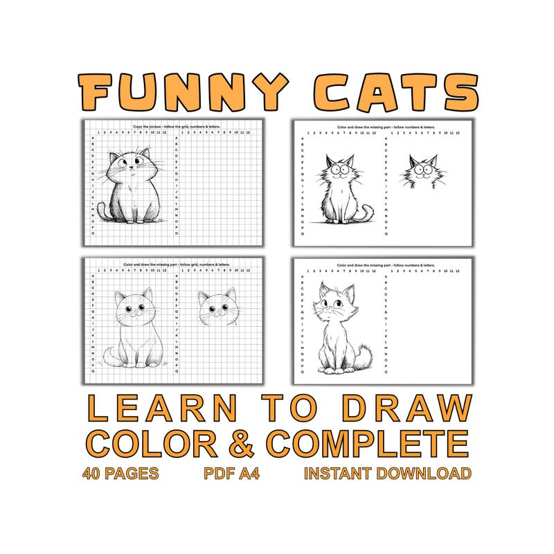 Cat Drawing Practice - Etsy