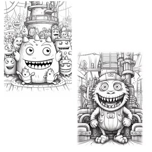 Monster Coloring Book for Kids, Monster Printable Coloring Pdf Coloring ...