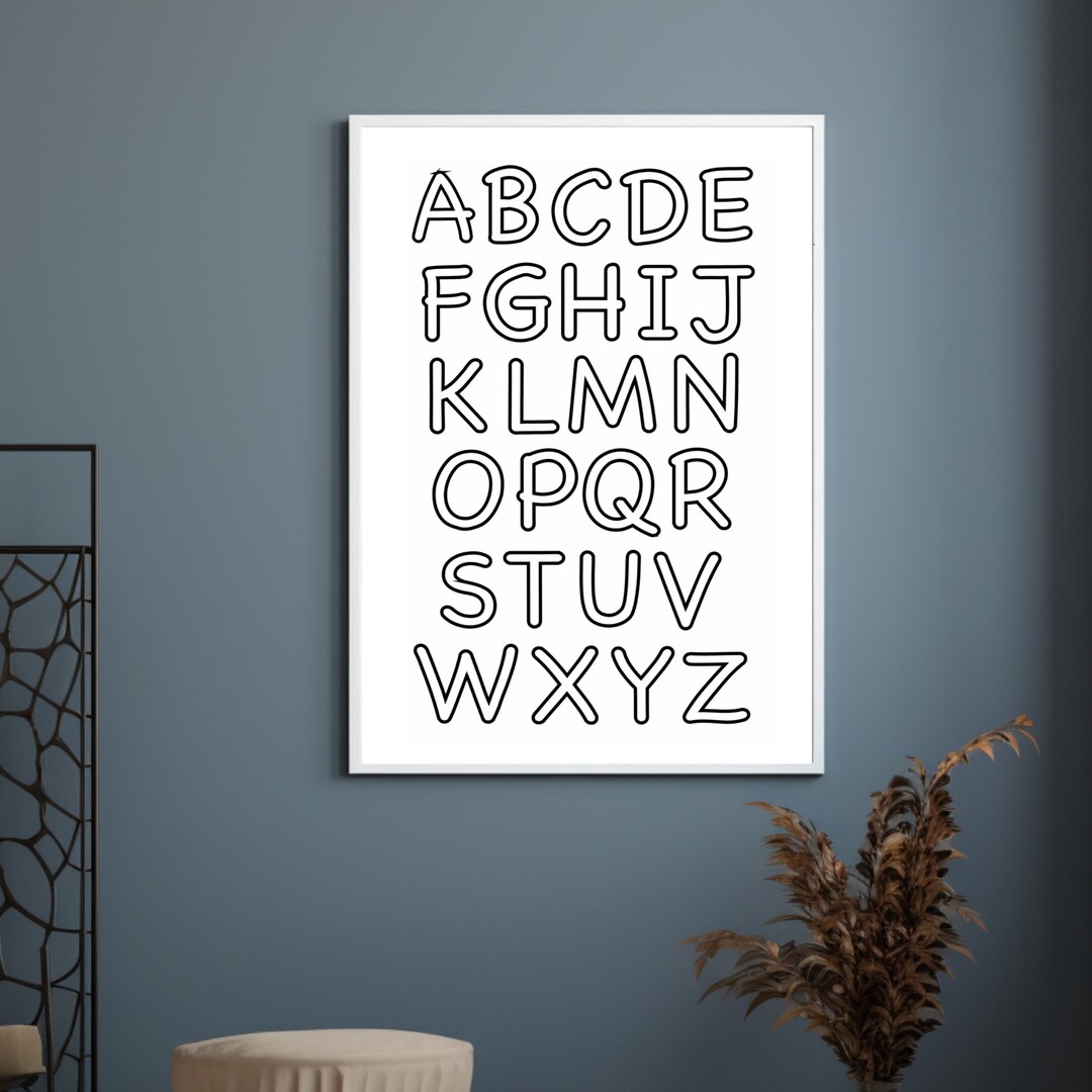 Printable Alphabet Poster for Wall A4 A5 Size. Preschool Abc - Etsy