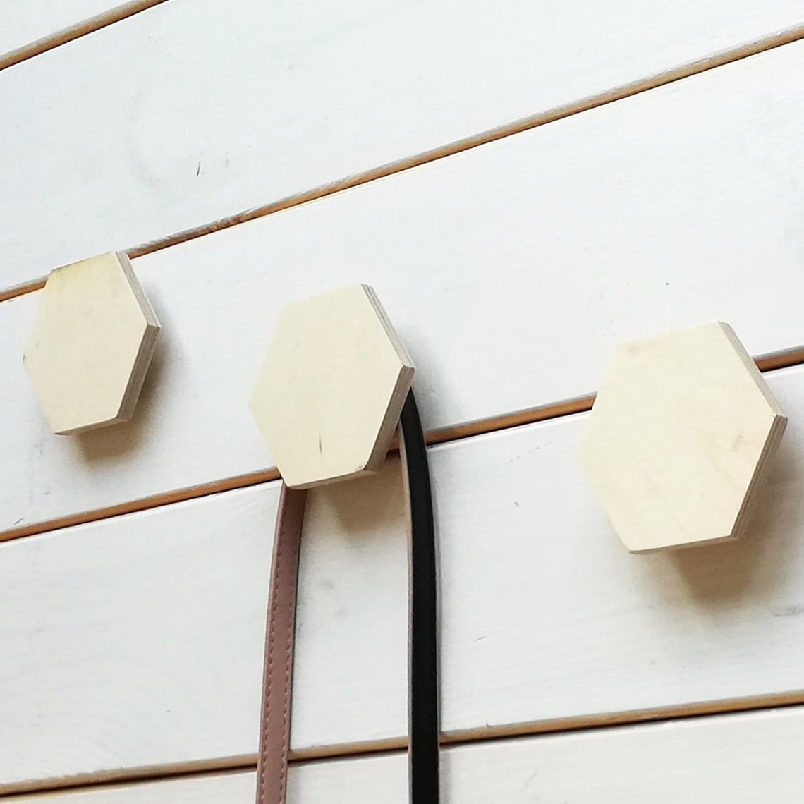 Set of 5 Wall Mounted Hooks Wall Hooks Modern Coat Hanger | Etsy