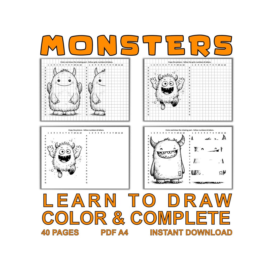 How to Draw Funny Monsters, Learn to Draw Monsters, Complete Drawing ...