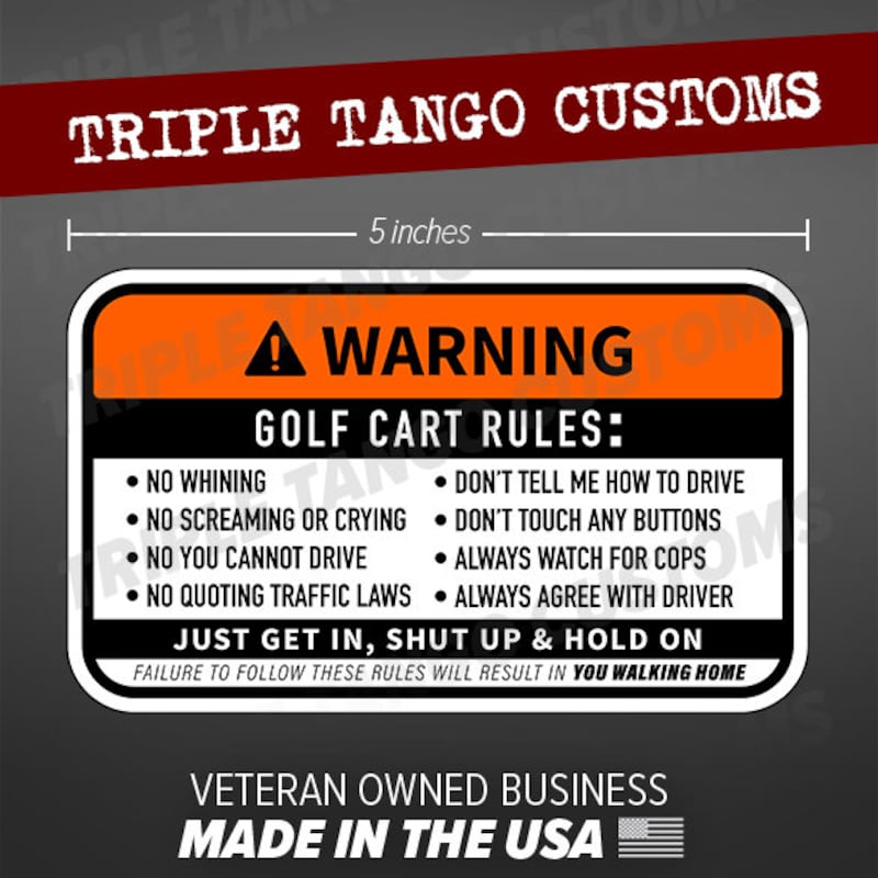 Golf Cart Decals - Etsy
