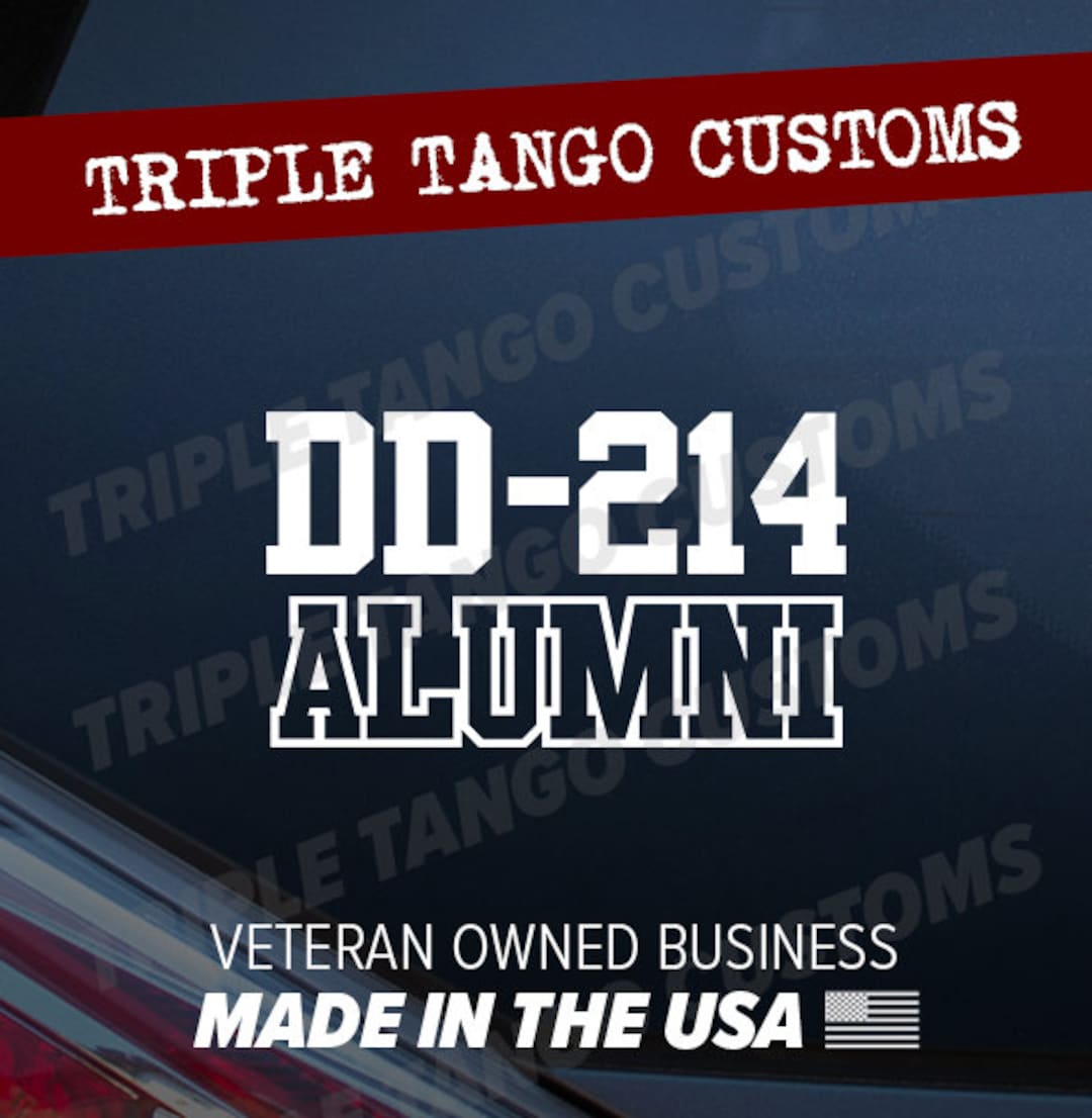 DD214 Alumni Decal Sticker - Funny Military Retired Veteran - Etsy
