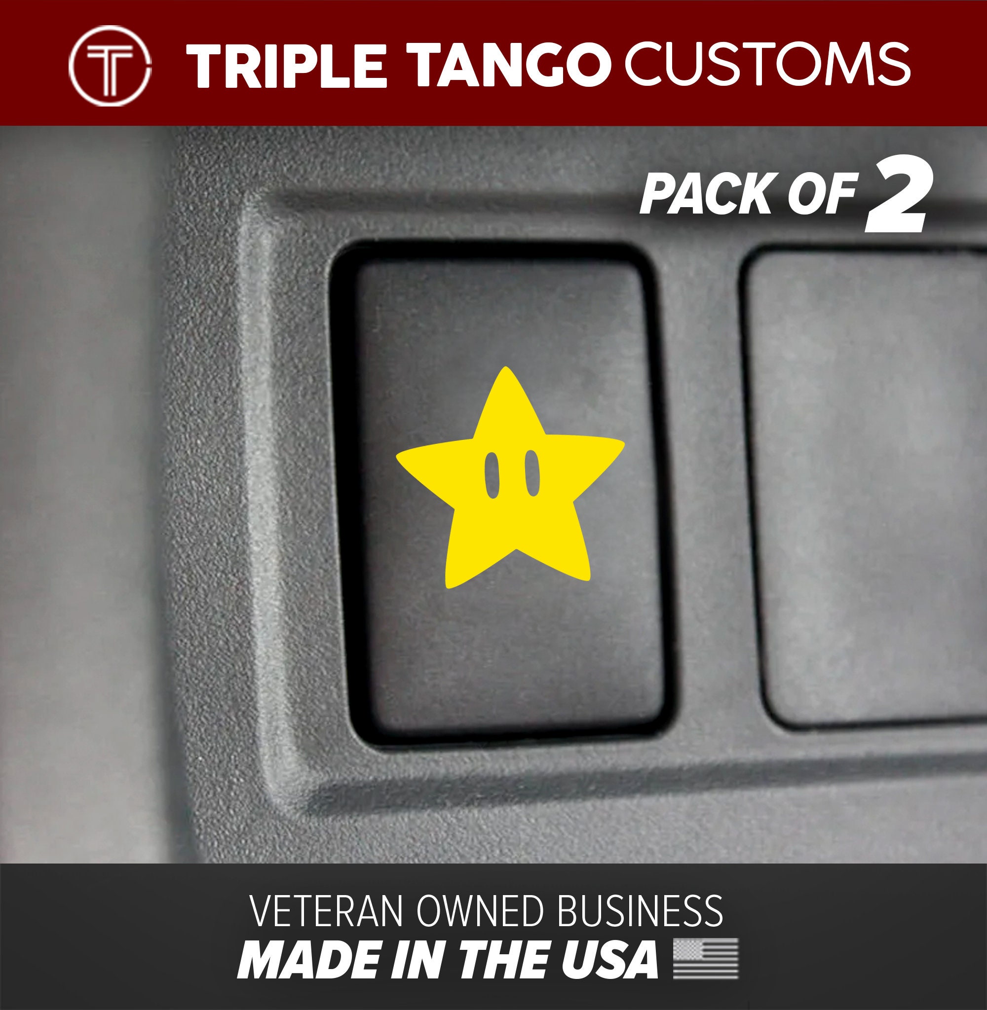 STAR BLANK BUTTON Decal 2-pack Car Vinyl Cover Funny Sticker - Etsy
