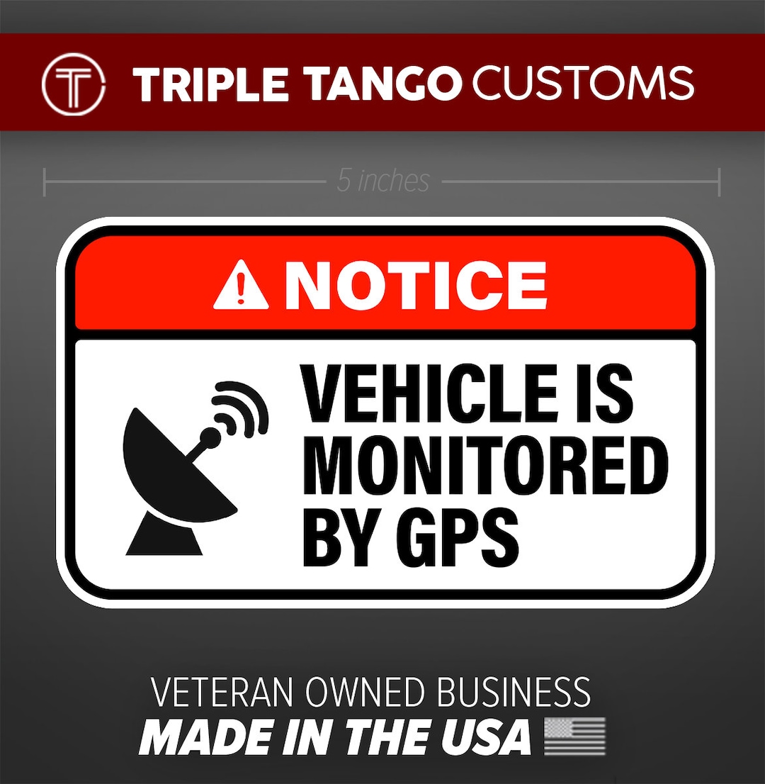 Notice Vehicle is Monitored by GPS Security Stickers for Truck Van ...