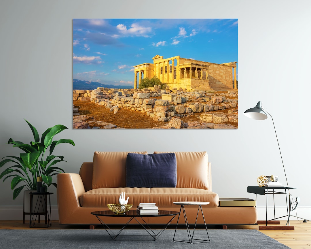Greece Athens Printing Art on Canvas, Parthenon Decor for Home ...
