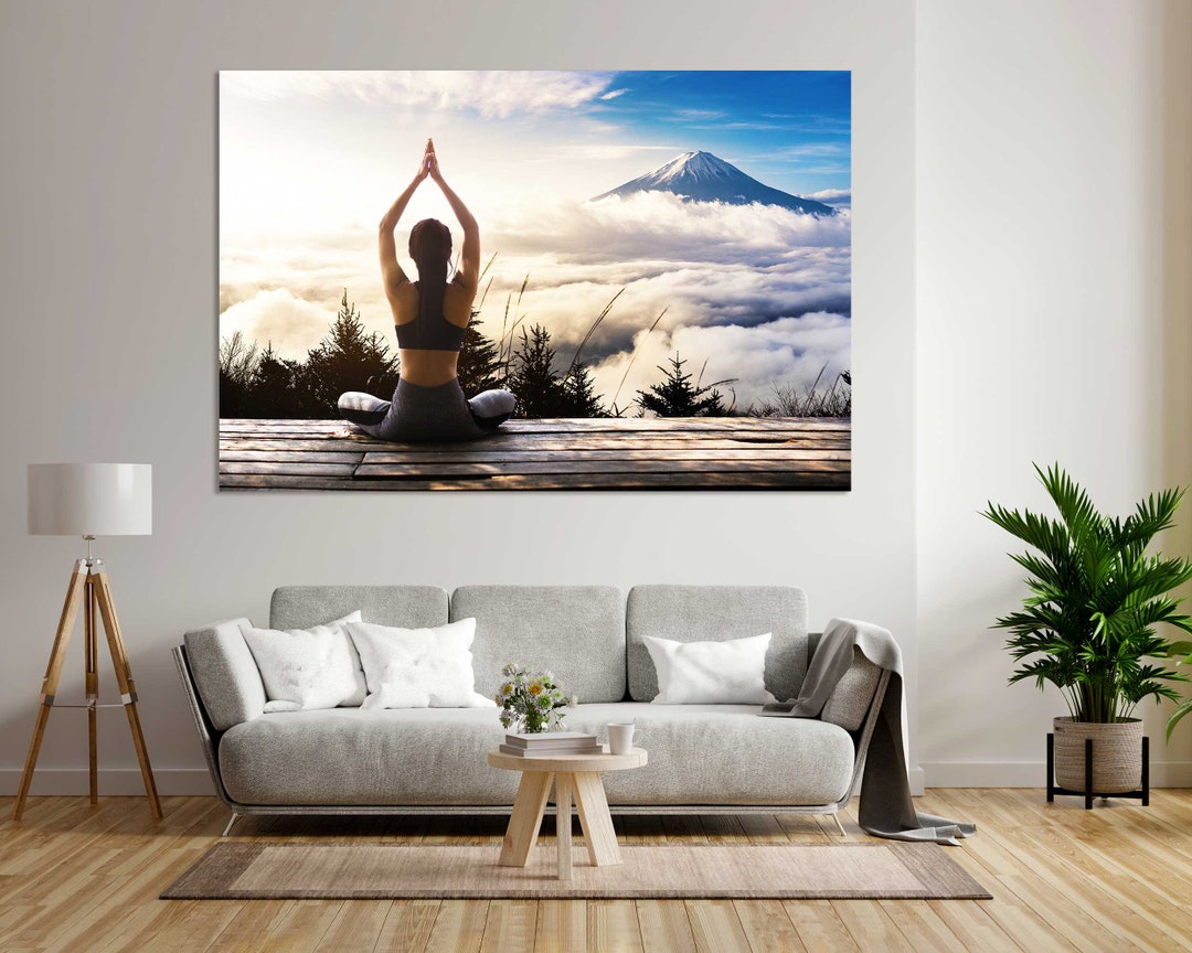 Yoga Meditation Photography Print – Mount Fuji Wall Art | Japan Travel ...