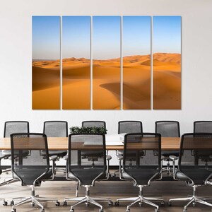 Sunny Sahara Desert and Blue Sky in Morocco Art for Wall, African Decor ...