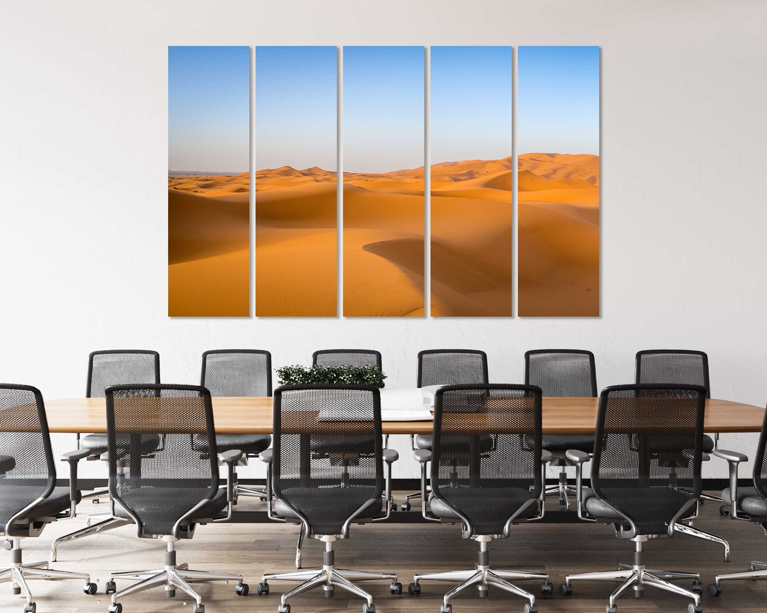 Sunny Sahara Desert and Blue Sky in Morocco Art for Wall, African Decor ...