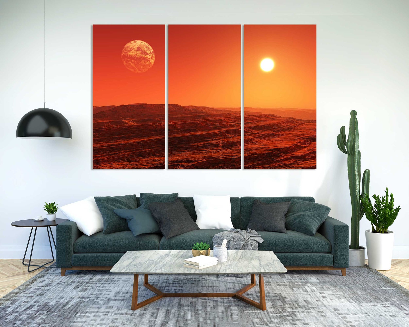 Mars Landscape Wall Decor for Home Space Art for Bedroom | Etsy