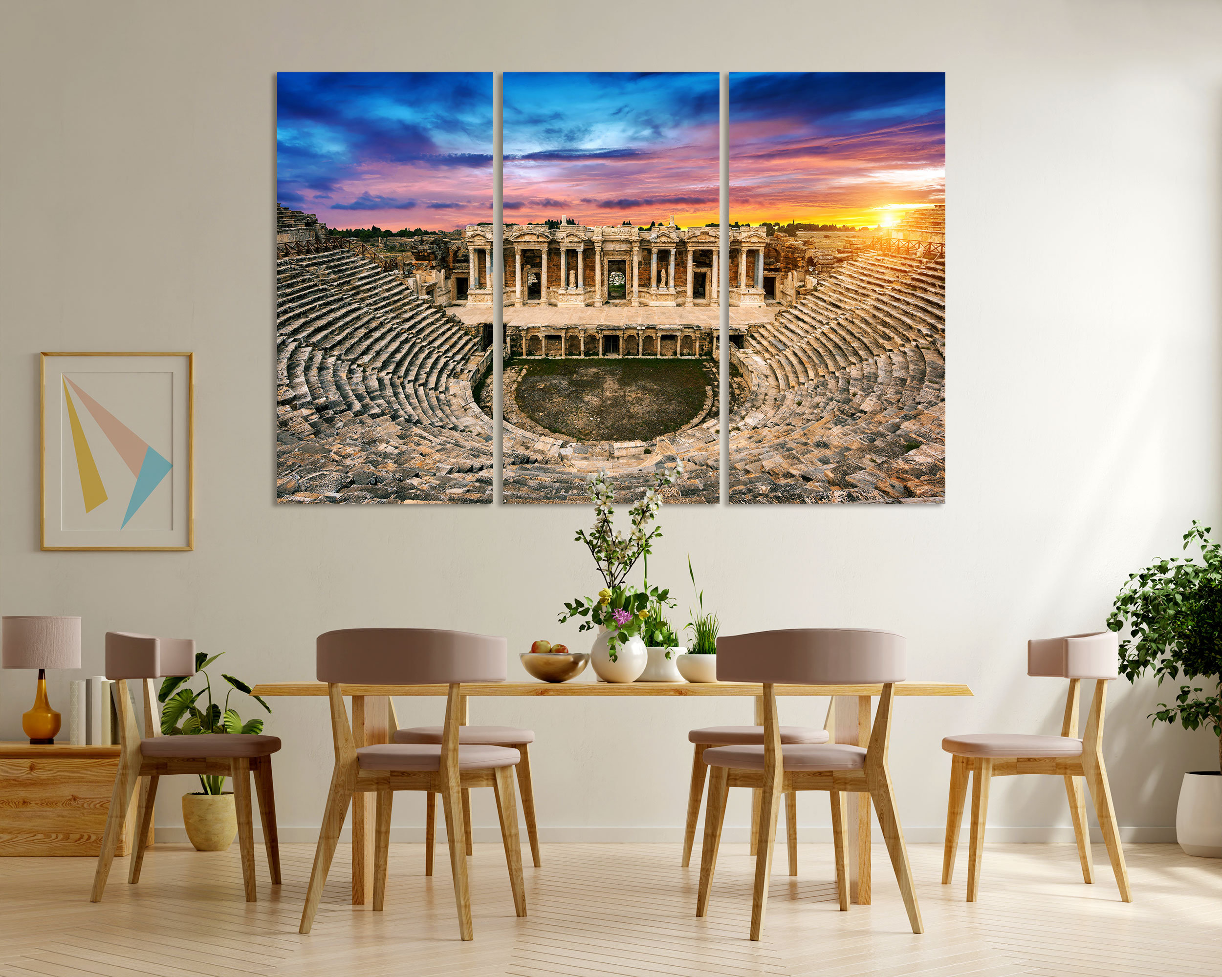 Amphitheater in Ancient City of Hierapolis at Sunset Pictures Print on ...