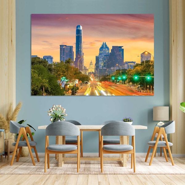 Large Canvas Austin - Etsy