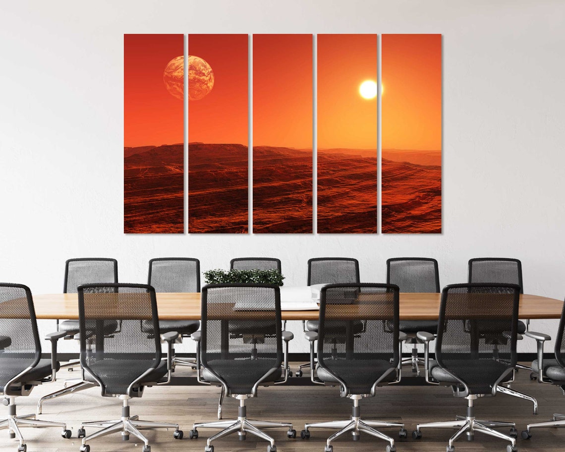 Mars Landscape Wall Decor for Home Space Art for Bedroom - Etsy