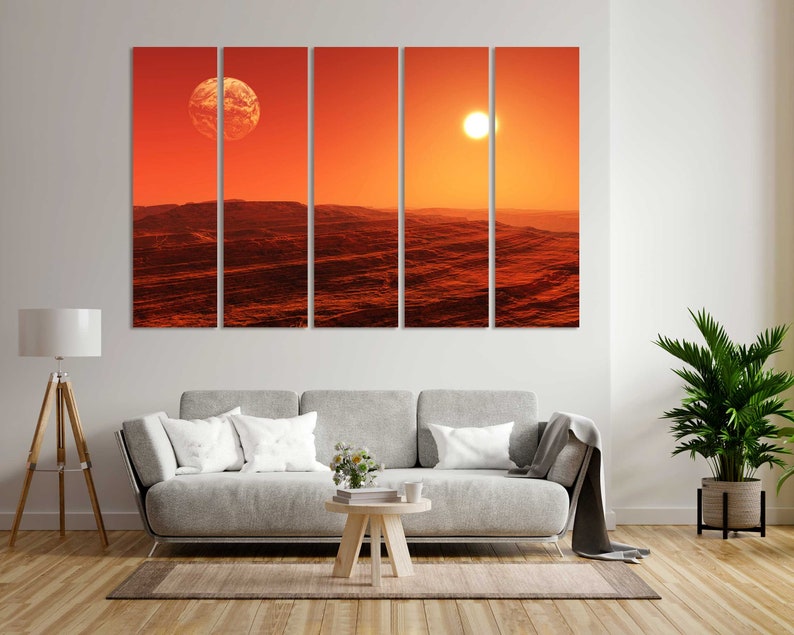 Mars Landscape Wall Decor for Home Space Art for Bedroom | Etsy
