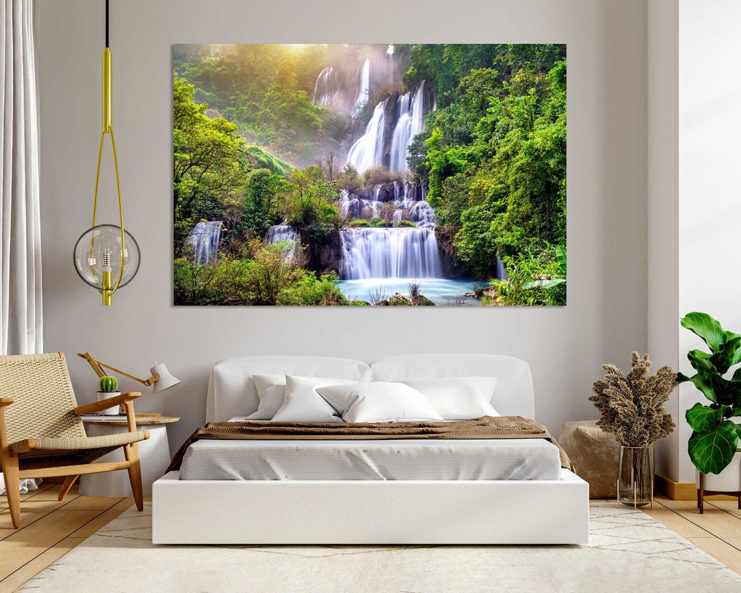 Thi Lo Su Waterfall Largest Waterfall of Thailand Print Photo on Canvas ...