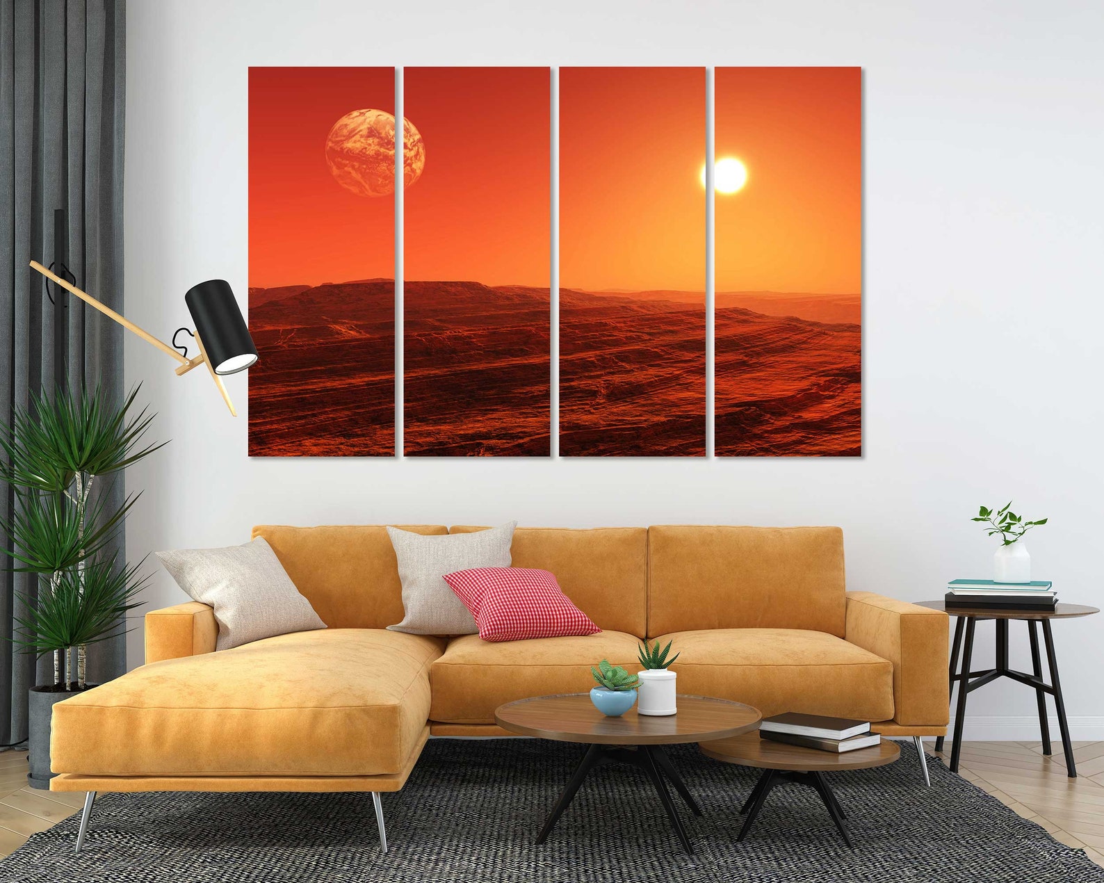 Mars Landscape Wall Decor for Home Space Art for Bedroom | Etsy