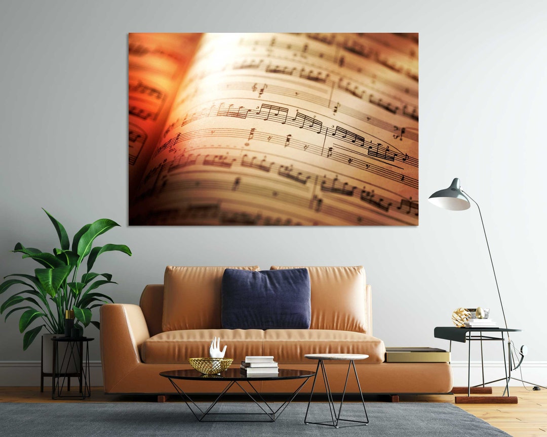 Music Notes at Sunlight Contemporary Art for Wall, Vintage Music Decor ...