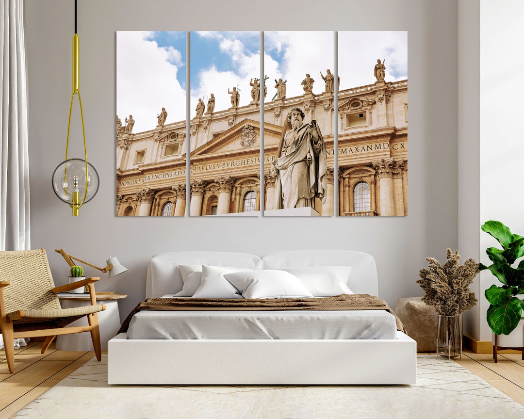 Statue of St Peter Print Picture on Canvas, Ancient Architecture Decor ...