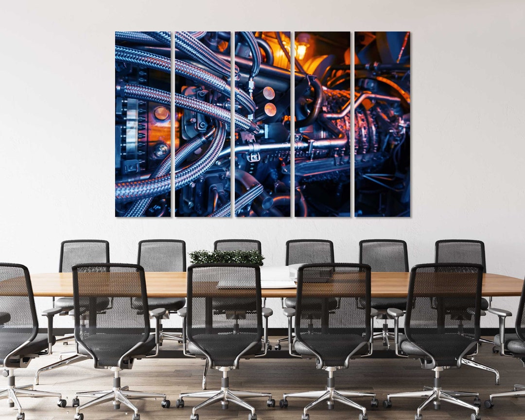 Gas Turbine Engine Original Decoration for Office Wall, Jet Turbine ...