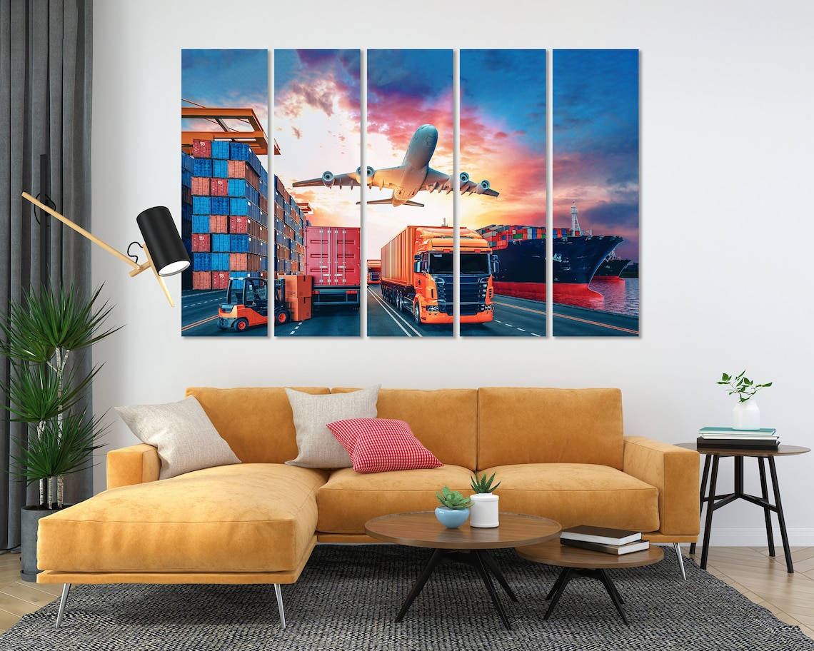 Transportation and Logistics Art Decor for Wall Logistic - Etsy Canada