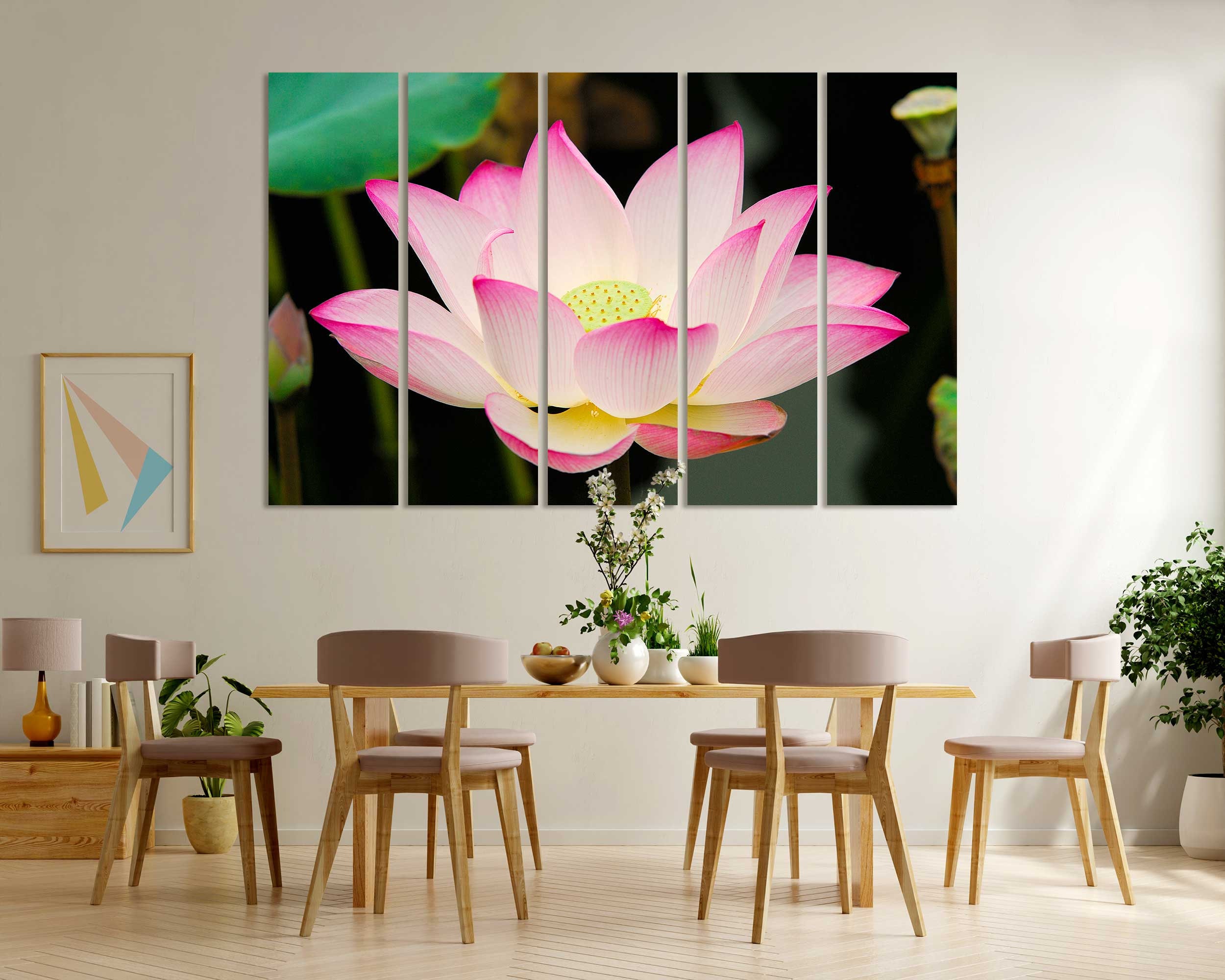 Lotus Flower Art for Bedroom Decor Lotus Picture for Wall | Etsy