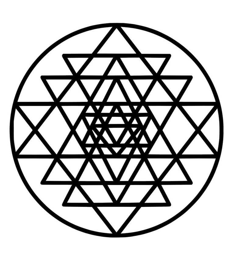 Sri Yantra Removable Vinyl Wall Sticker Wall Decal Sacred - Etsy