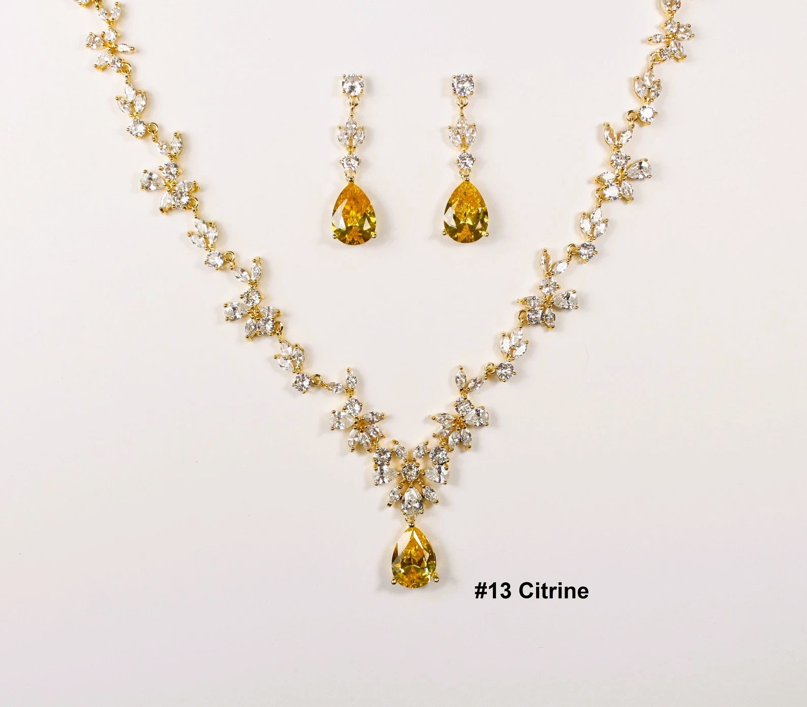 Navy Blue Bridal Jewelry Set Sapphire Blue Bridal Earrings CZ - Etsy