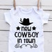 New Cowboy in Town Baby Bodysuit Toddler Youth Shirt | Etsy