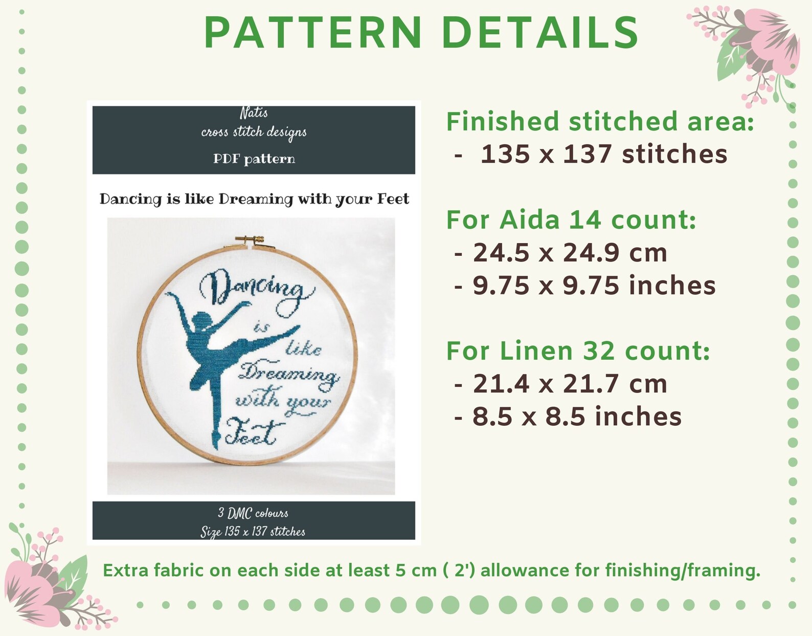 Dance Cross Stitch Pattern Ballet Cross Stitch Pattern Quote - Etsy