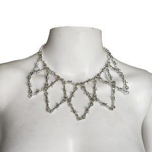 Barbed Wire Necklace - Punk Jewelry - Renaissance Faire Garb - Dark ...