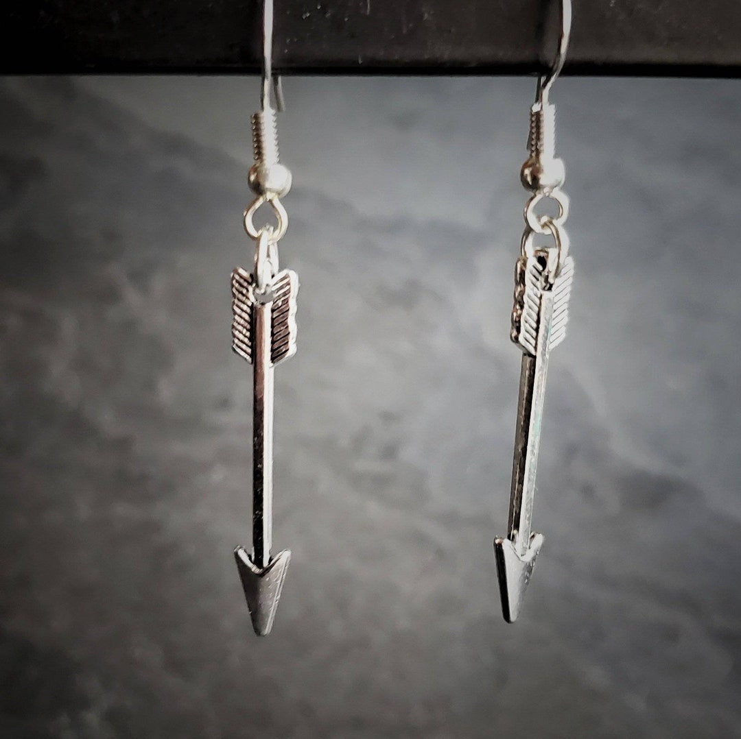 Silver Arrow Earrings - Handmade Archer Jewelry Gift - Etsy