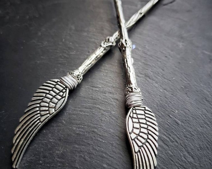 Fairy Wing Hair Sticks - Wing Hair Pin - Bridal Hair Jewelry - Handmade ...