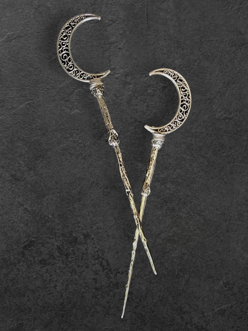 Crescent Moon Hair Stick - Moon Hairstick - Hair Jewelry - Renaissance ...
