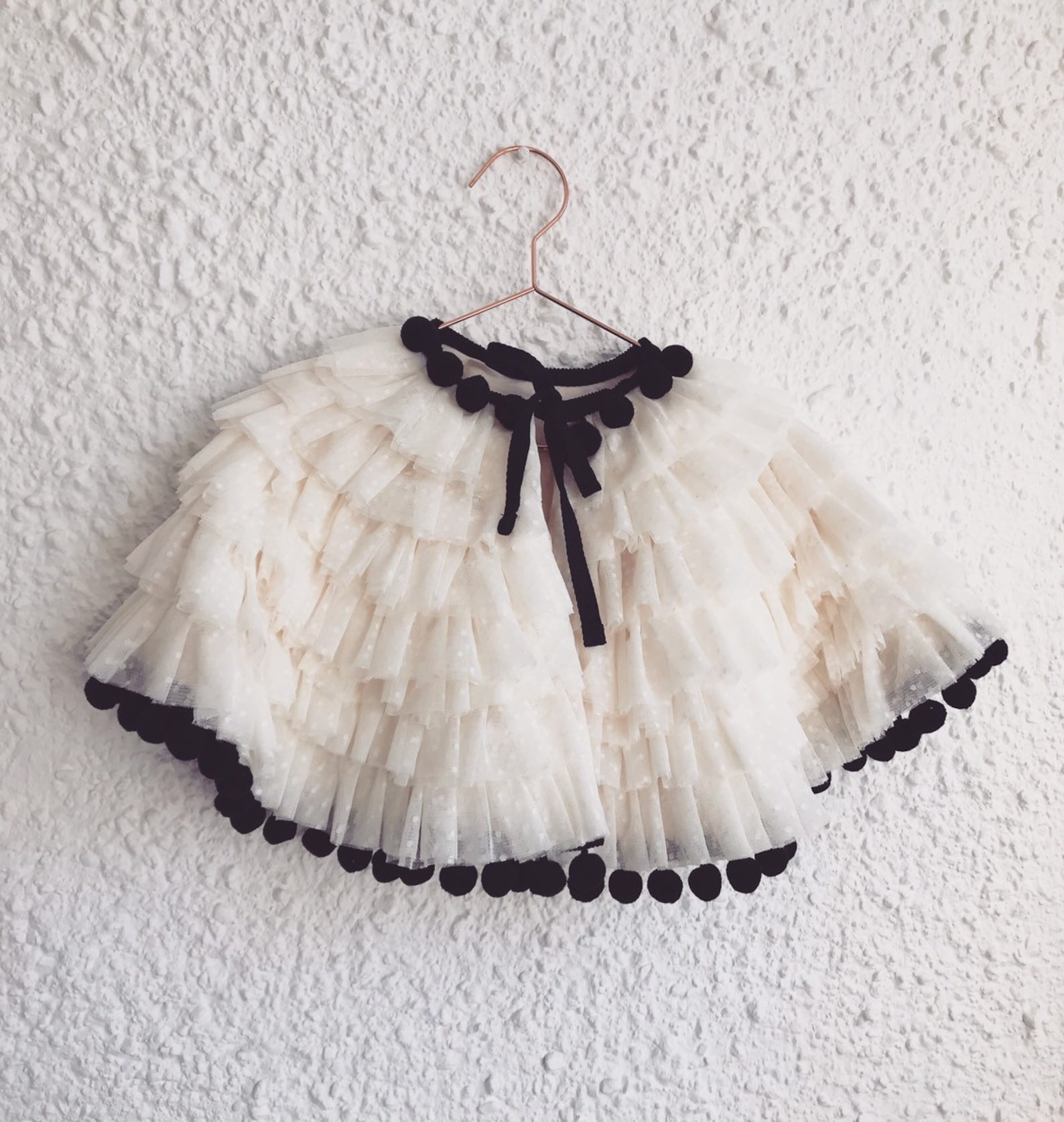 Ruffle Cape With Polka Dot Trim - Etsy