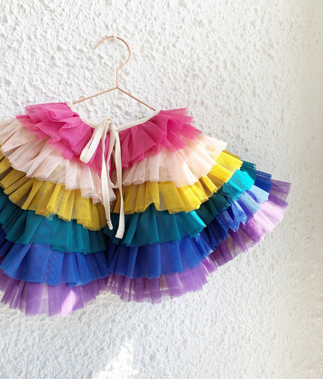 Kids Bright Rainbow Ruffle Cape - Etsy