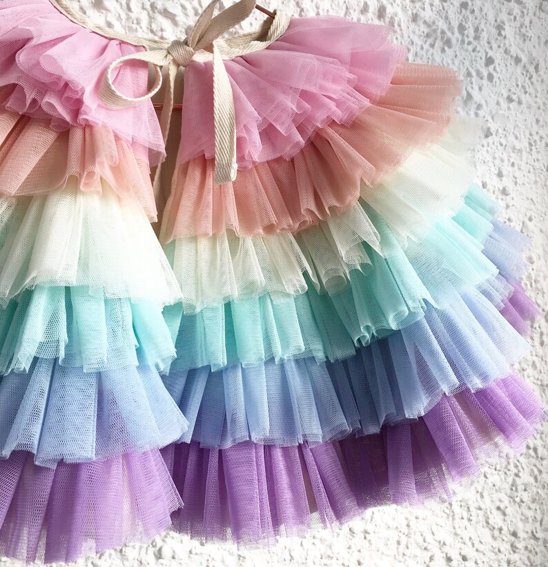 Mama Rainbow Ruffle Cape - Etsy